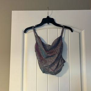 Cider | Tops | Medium Cider Cropped Top Sparkly Irridescent Purple ...